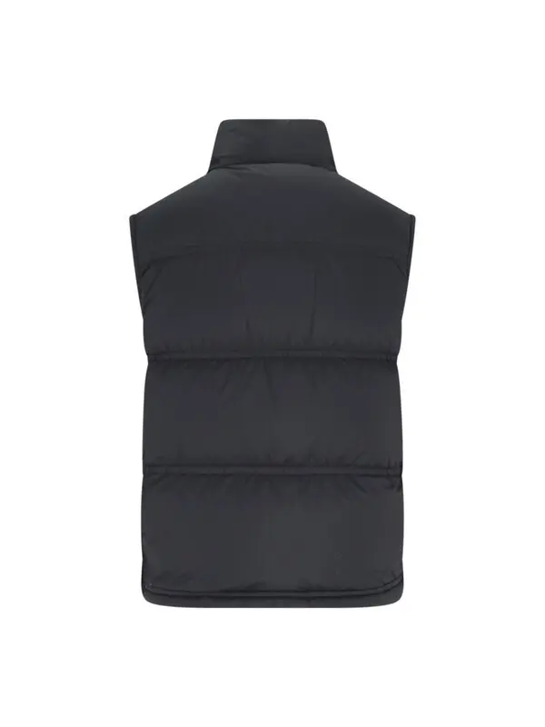 Moncler Aul Logo Embroidered Ski Gilet - Black