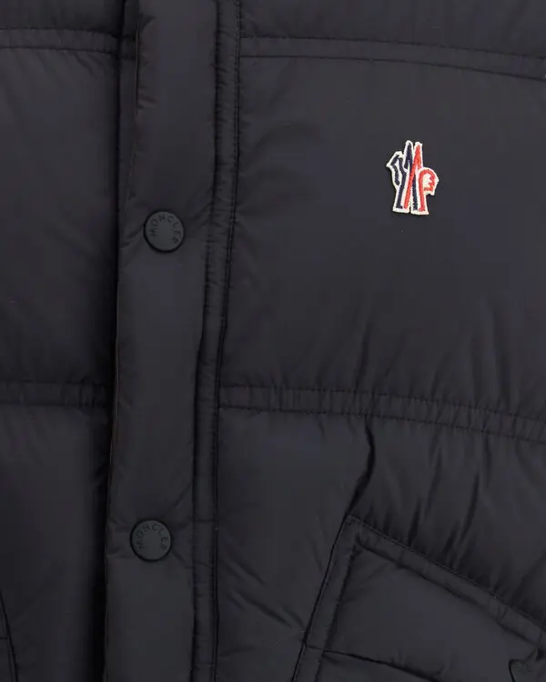Moncler Aul Logo Embroidered Ski Gilet - Black