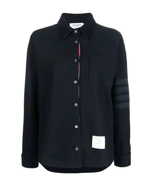 Thom Browne Two-tone 4-bar Mini Dress - Navy