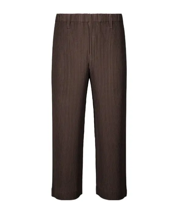 Issey Miyake Cropped Pleated Trousers - Aubergine