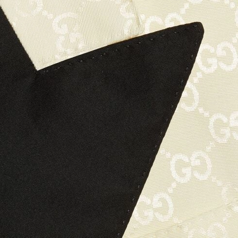 Gucci Double-breasted Gg Cotton Satin Blazer