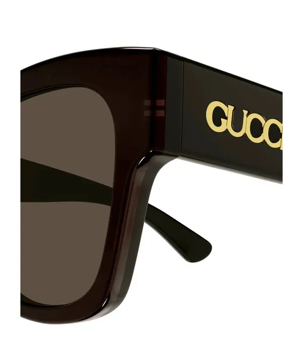 Gucci Butterfly Frame Full Rim Sunglasses - Brown