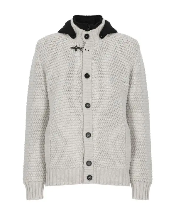 FAY Knitted Cardigan With T-buckle Closure