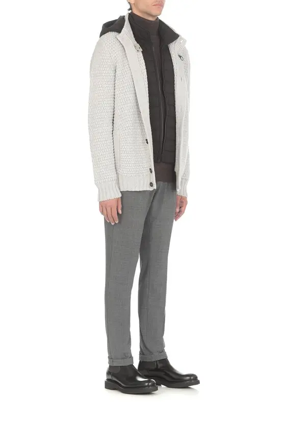 FAY Knitted Cardigan With T-buckle Closure