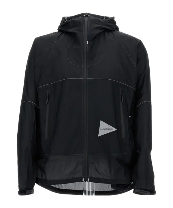 AND WANDER 3l Ul Hooded Jacket With Logo Emblem