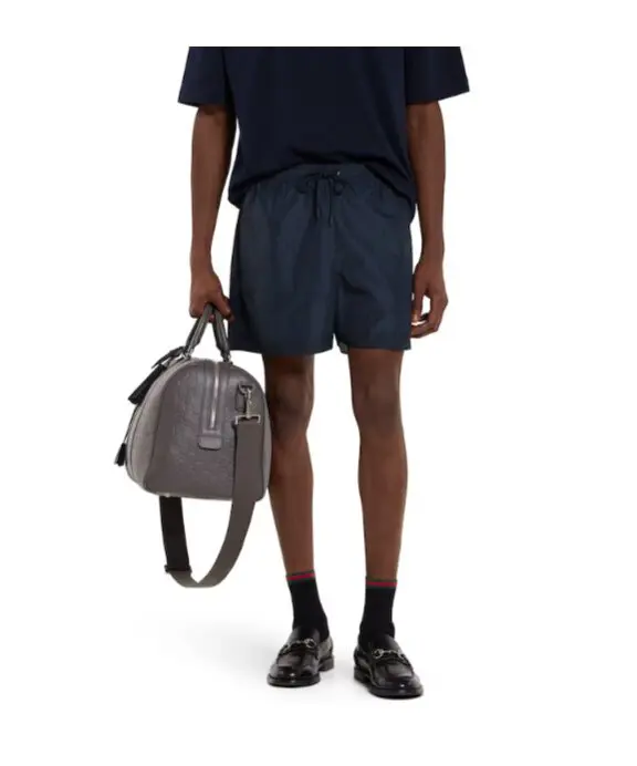 Gucci Allover Interlocking G Print Poplin Swim Shorts