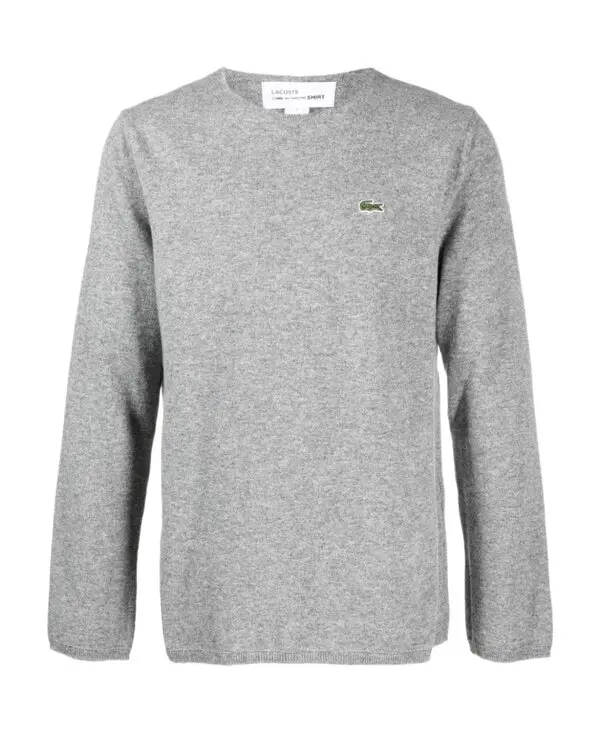 Comme Des Garçons Long-sleeved Sweater With Logo Patch