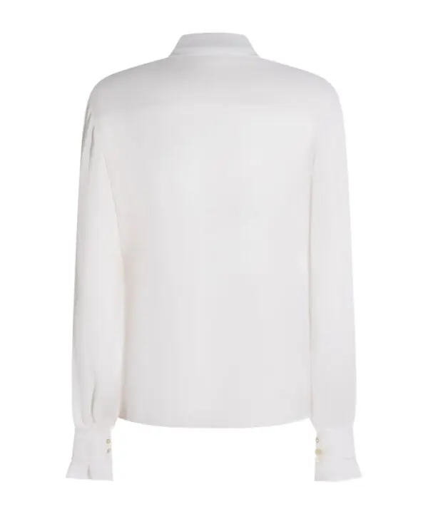 Alberta Ferretti Ruffled Lace Detail Shirt