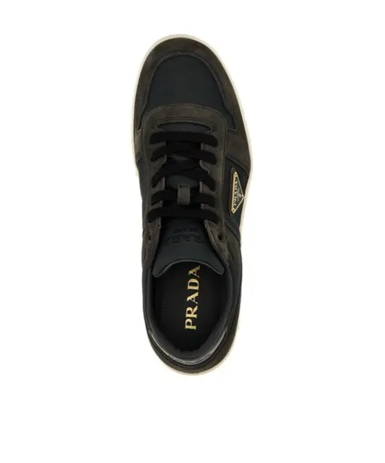 Prada Downtown Lace-up Sneakers - Black