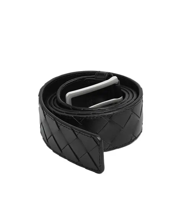 Bottega Veneta Intrecciato Belt - Black