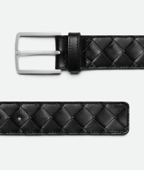 Bottega Veneta Intrecciato Belt - Black