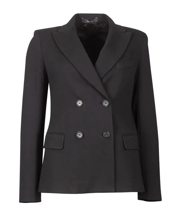Max Mara Double-breasted Tailored Jacket - Black