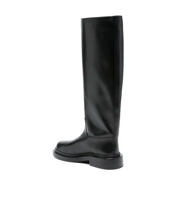JIL SANDER Round Toe Knee-high Boots - Black