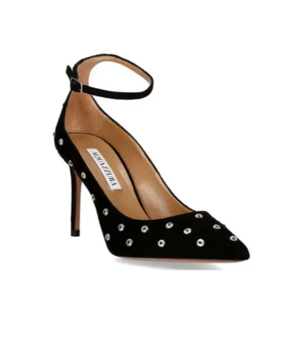 AQUAZZURA Love Affair Embellished Stiletto Pumps