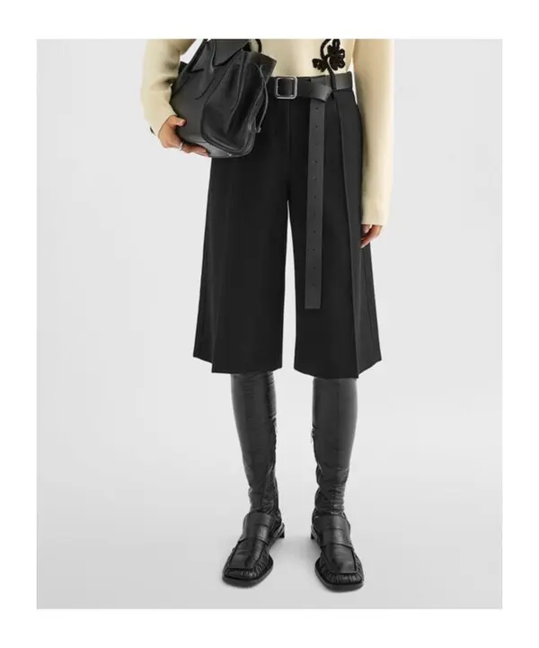 JIL SANDER Wide Leg Bermuda Shorts