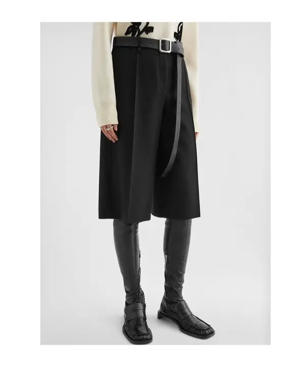 JIL SANDER Wide Leg Bermuda Shorts