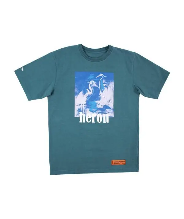 Heron Preston Logo Printed Round Collar T-shirt - Blue