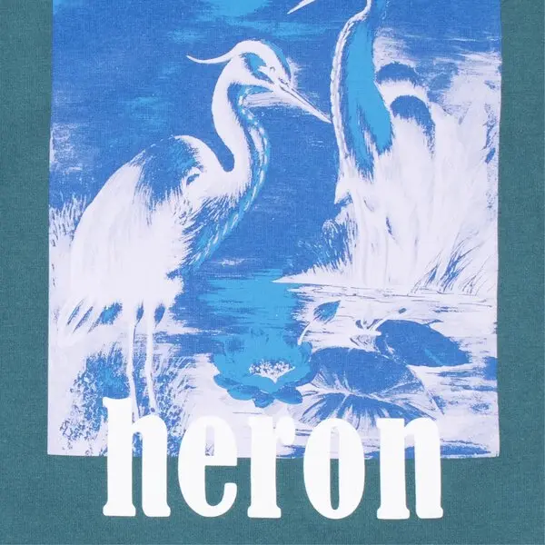 Heron Preston Logo Printed Round Collar T-shirt - Blue