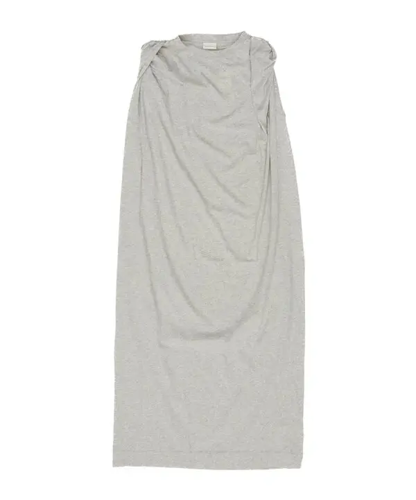 Dries Van Noten Grey Draped T-shirt Dress