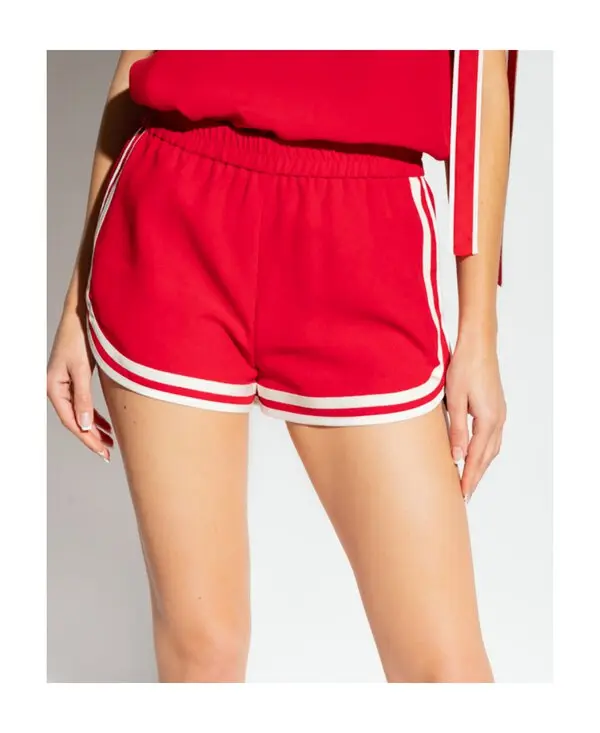 Red Valentino Valentino Elasticated Waist Track Shorts - Red