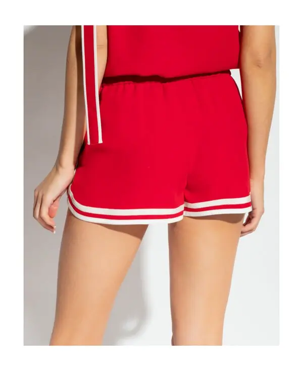 Red Valentino Valentino Elasticated Waist Track Shorts - Red