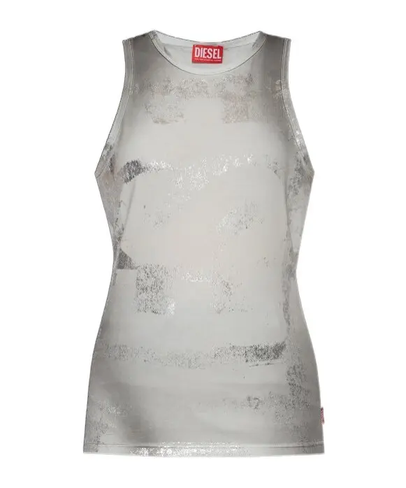 DIESEL® T-anny" Tank Top With Metallic Finish - Grey