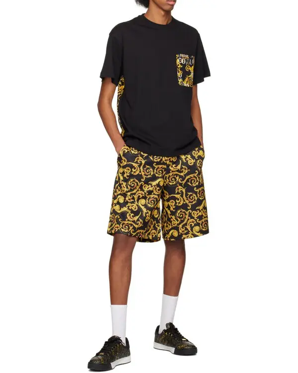 Versace Baroque-pattern Print Detail T-shirt
