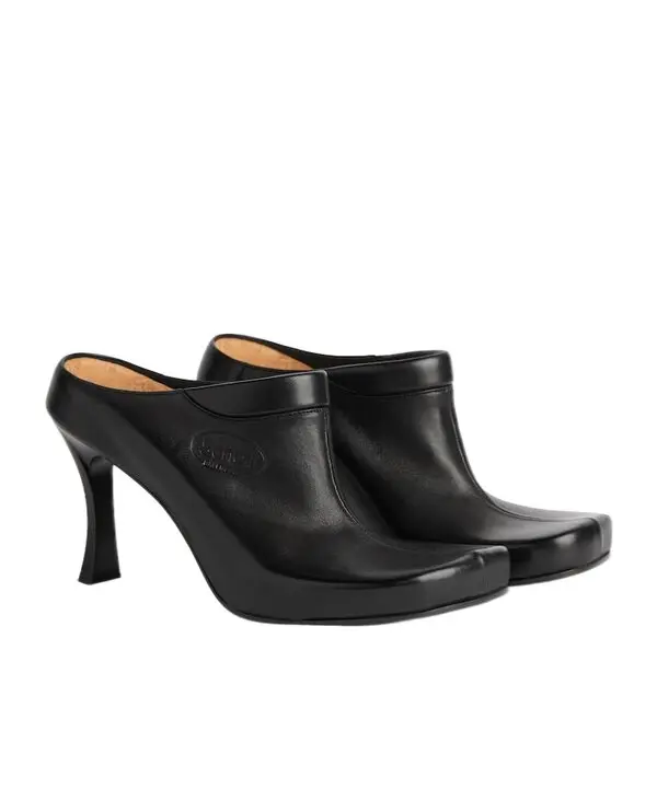 Balenciaga X Scholl Square Toe Heeled Mule