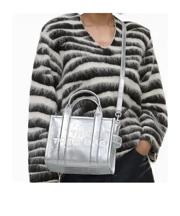 Marc Jacobs The Metallic Small Tote Bag - Silver