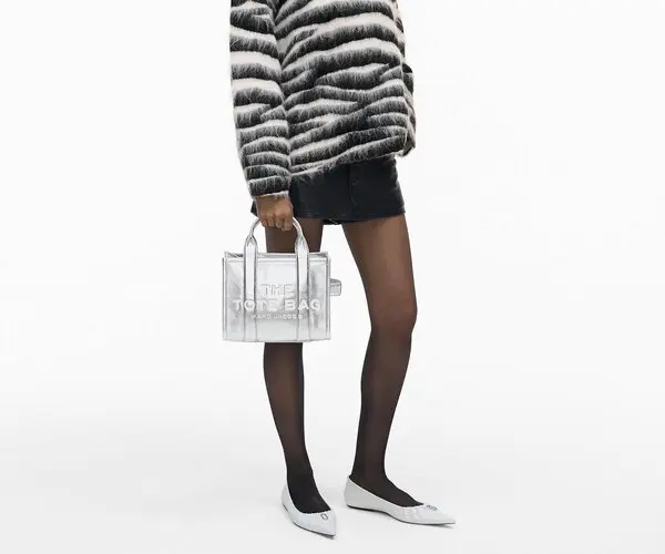 Marc Jacobs The Metallic Small Tote Bag - Silver