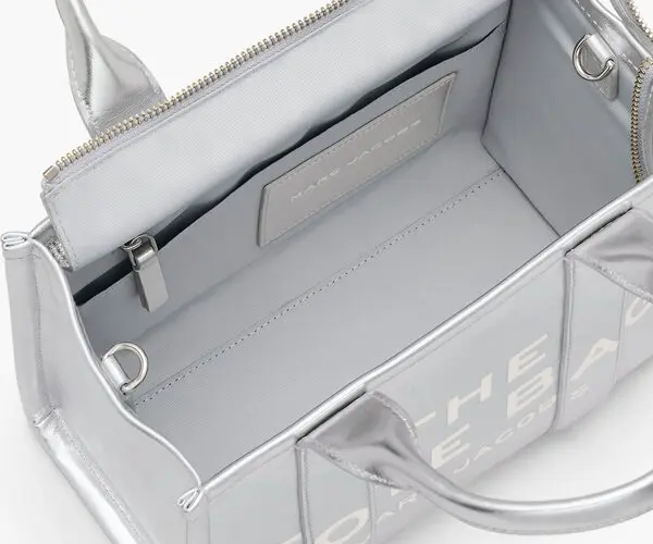 Marc Jacobs The Metallic Small Tote Bag - Silver