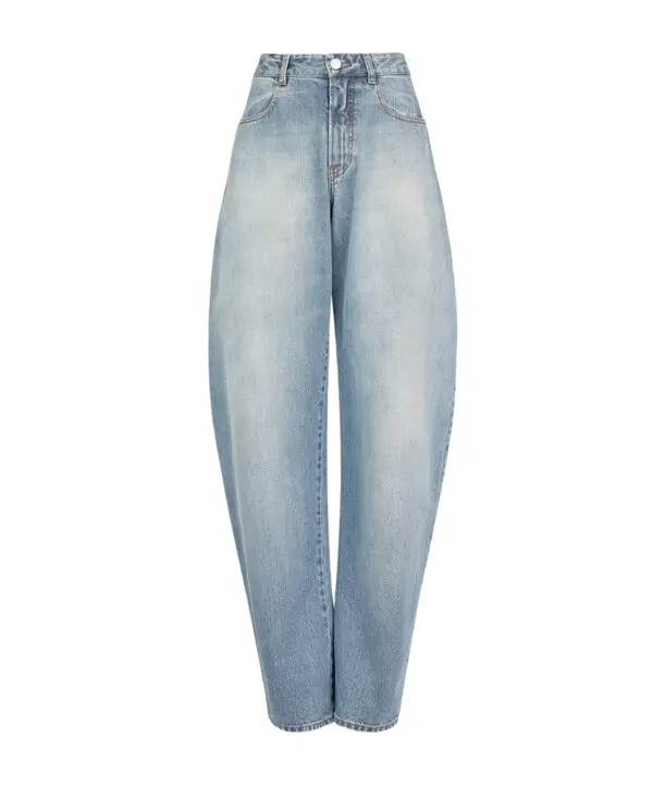Alaïa Low-waist Round Jeans - Light Blue
