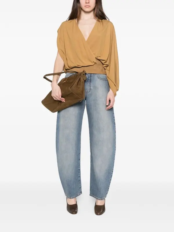 Alaïa Low-waist Round Jeans - Light Blue