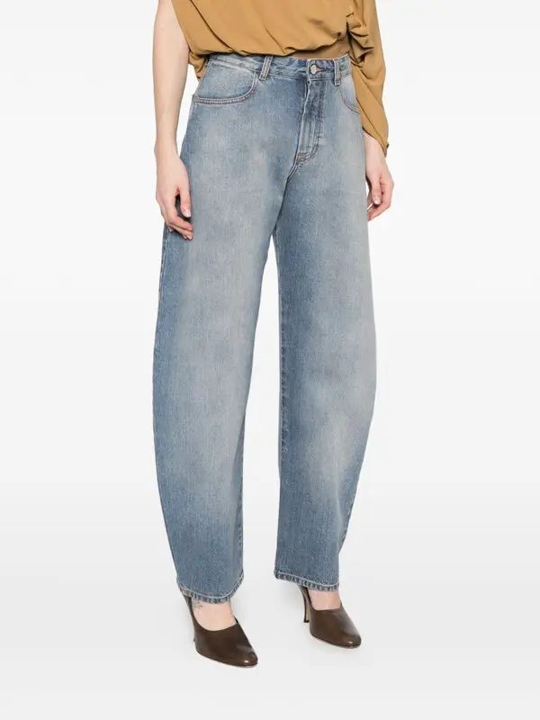 Alaïa Low-waist Round Jeans - Light Blue