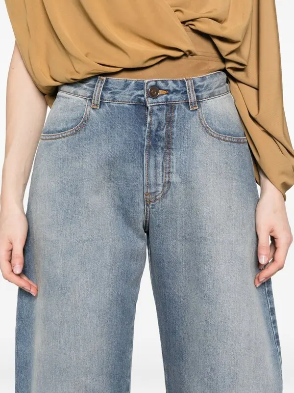 Alaïa Low-waist Round Jeans - Light Blue