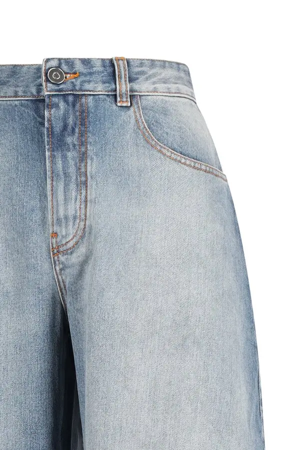 Alaïa Low-waist Round Jeans - Light Blue