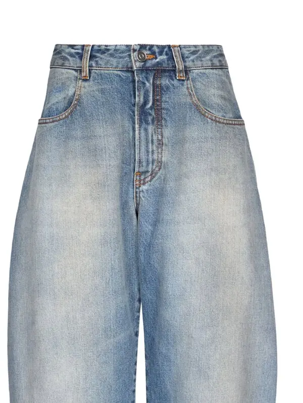 Alaïa Low-waist Round Jeans - Light Blue