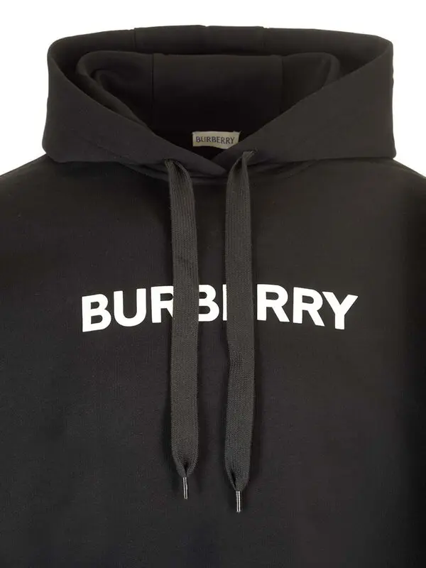 Burberry Logo Printed Drawstring Hoodie