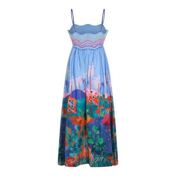 Farm Rio Sleeveless Printed Maxi Dress