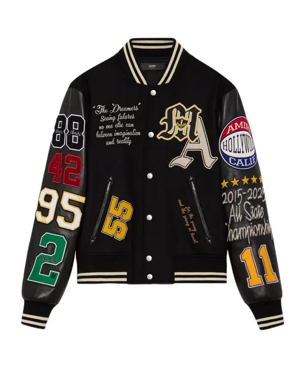 Amiri Varsity Patch Jacket - Black