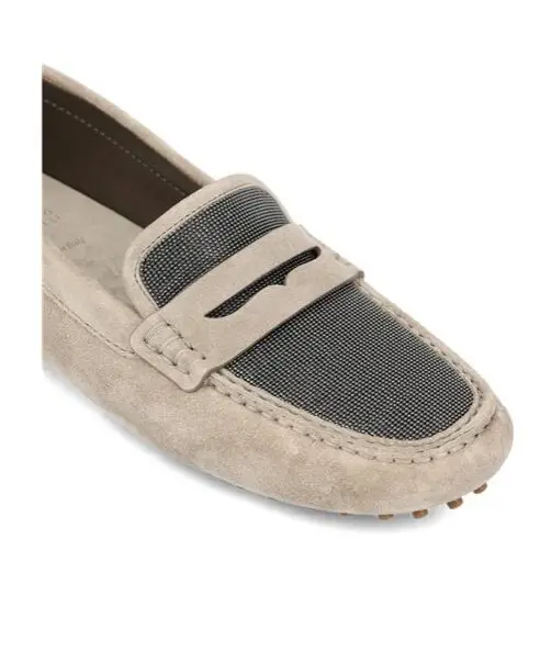 Brunello Cucinelli Embellished Slip-on Loafers