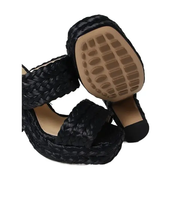 Bottega Veneta Woven Slip-on Heeled Sandals