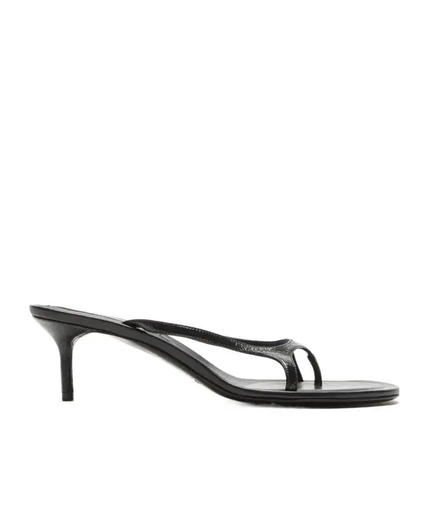 Acne Studios Leather Heeled Sandals - Black