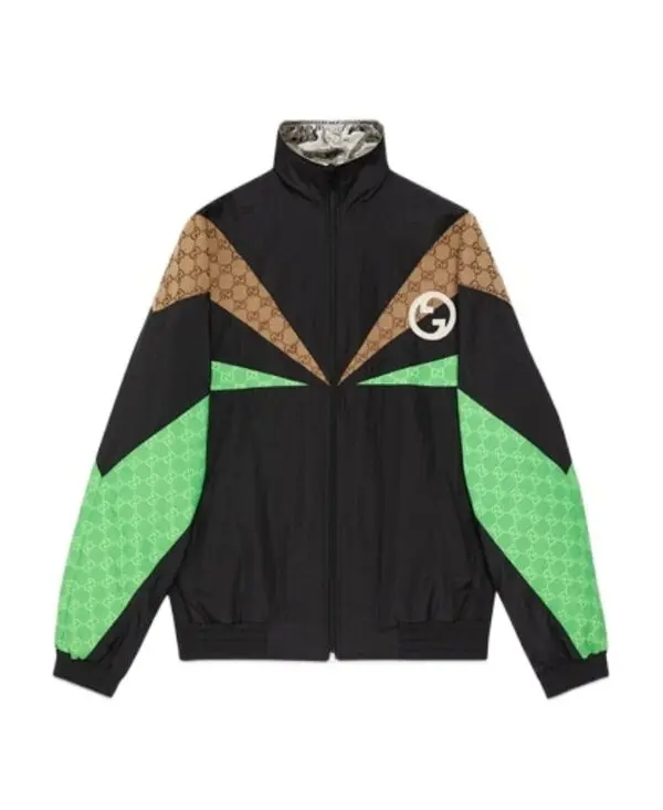 Gucci Gg Monogram Highneck Track Jacket