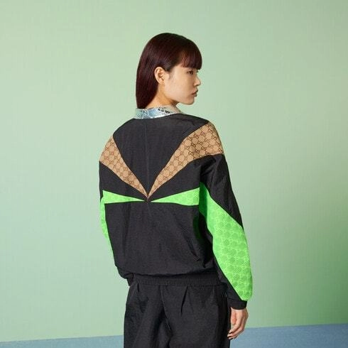 Gucci Gg Monogram Highneck Track Jacket