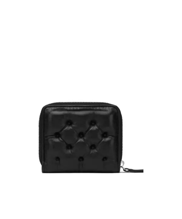 MAISON MARGIELA Logo-patch Zipped Around Wallet - Black