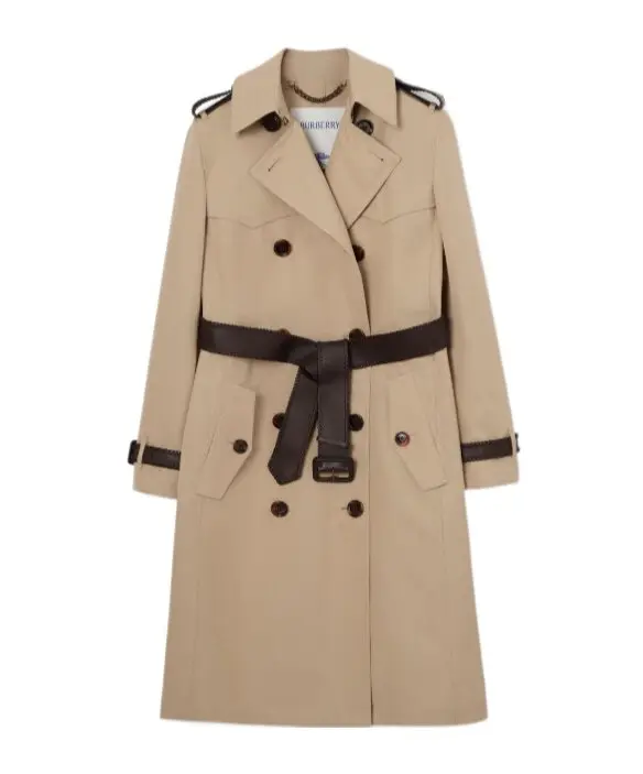 Burberry Long Foxfield Trench Coat - Oat-beige