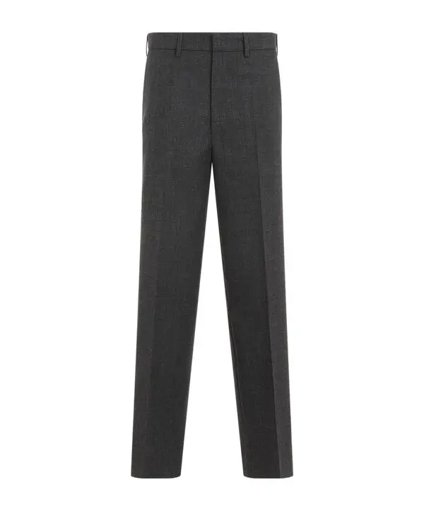 Miu Miu Logo-patch Trousers - Grey