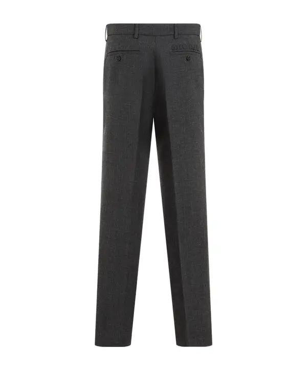 Miu Miu Logo-patch Trousers - Grey