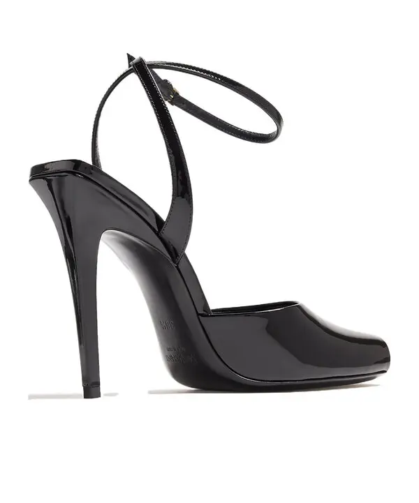Saint Laurent La Scandale Open Toe Sandals With Logo Detail